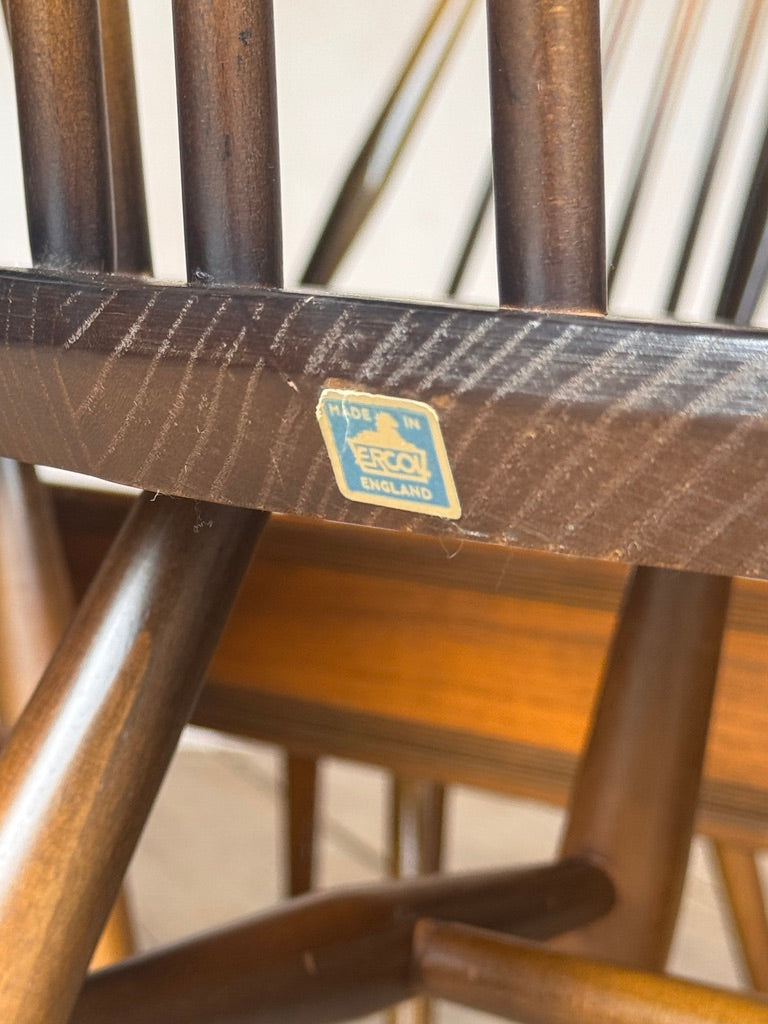 Ercol refectory table and 6 goldsmiths chairs – YEW TREE BARN