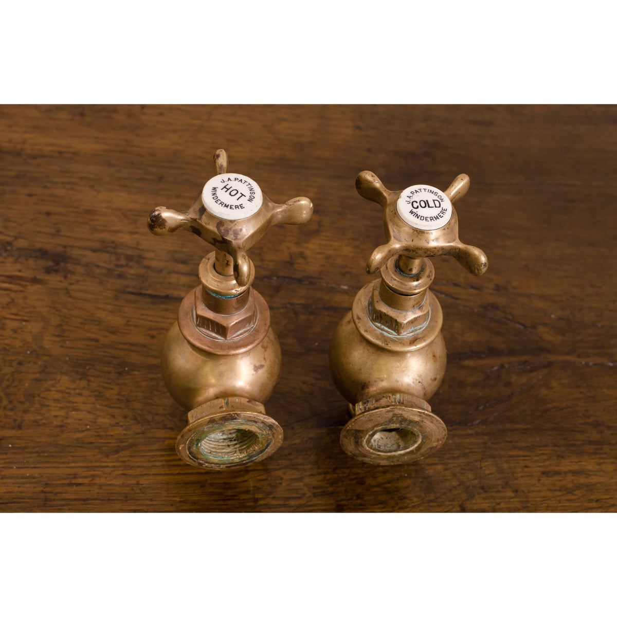 Antique Brass Globe Taps (sold) – YEW TREE BARN